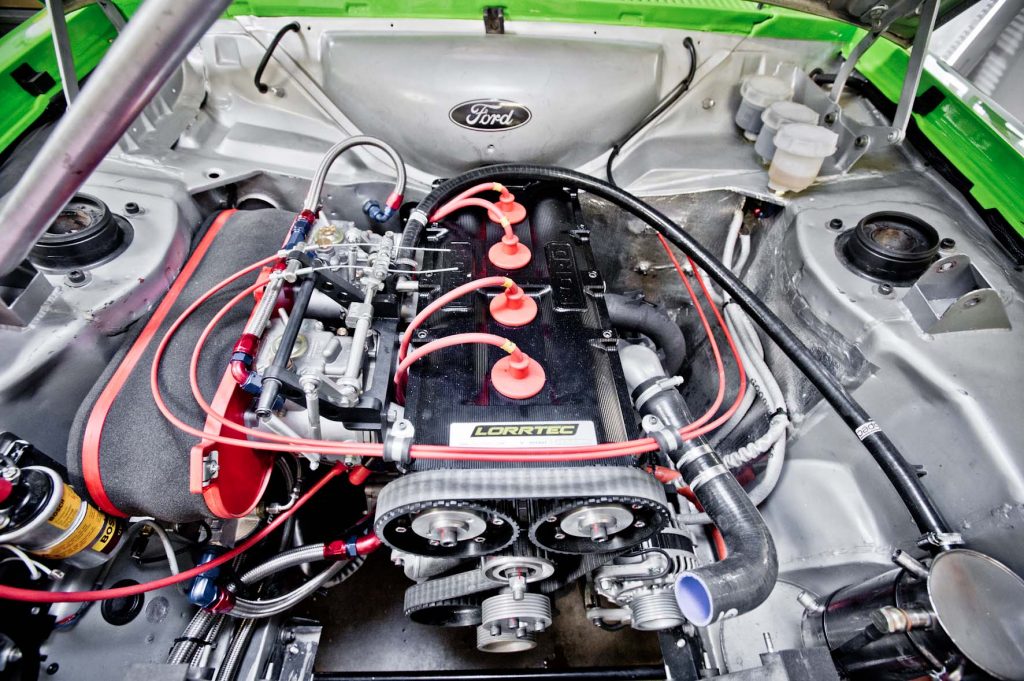 photo Ford BDG engine installed in the engine compartment of a Ford RS ...